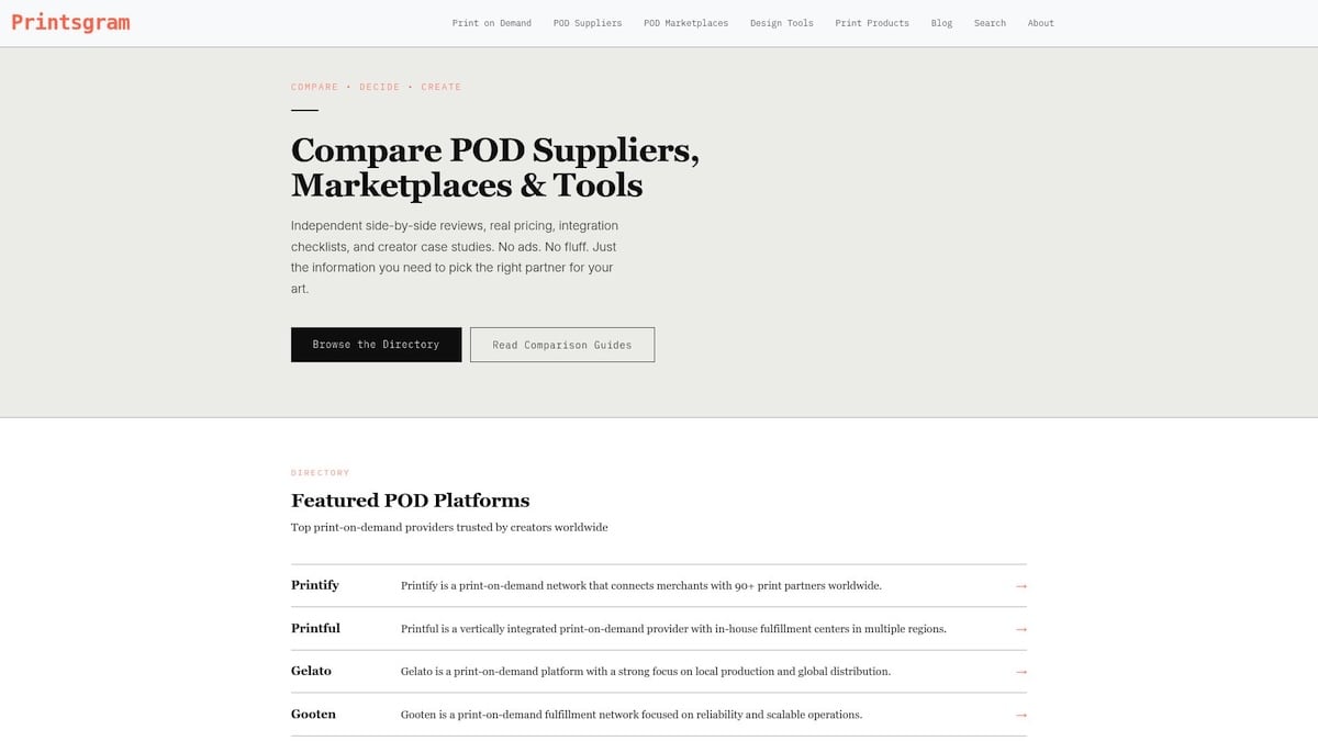 Print-on-Demand Platforms 2026: Complete Side-by-Side Comparison for ...